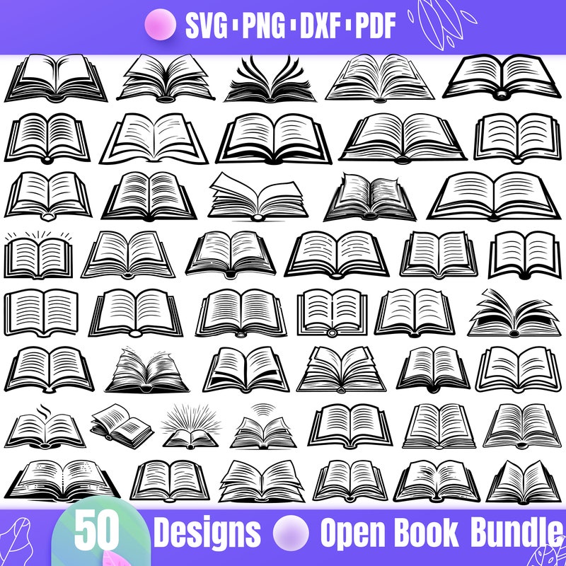 Book Dxf Open - Etsy