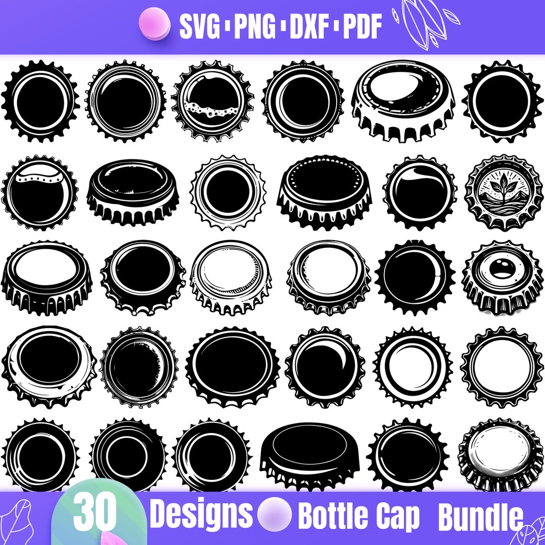 Bottle Cap SVG – Vintage Design, Soda Cap, Beer Cap, Drink Label ...