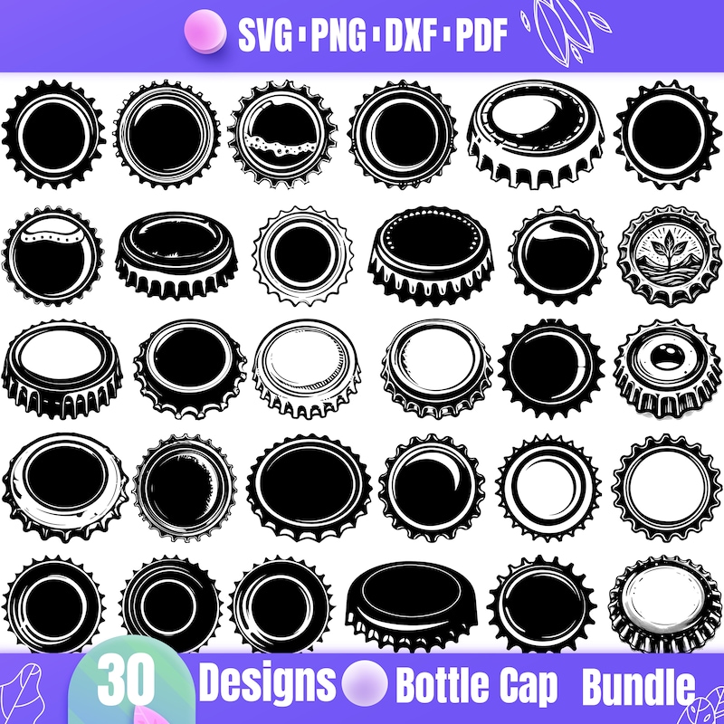 Graphic Bottle Caps - Etsy