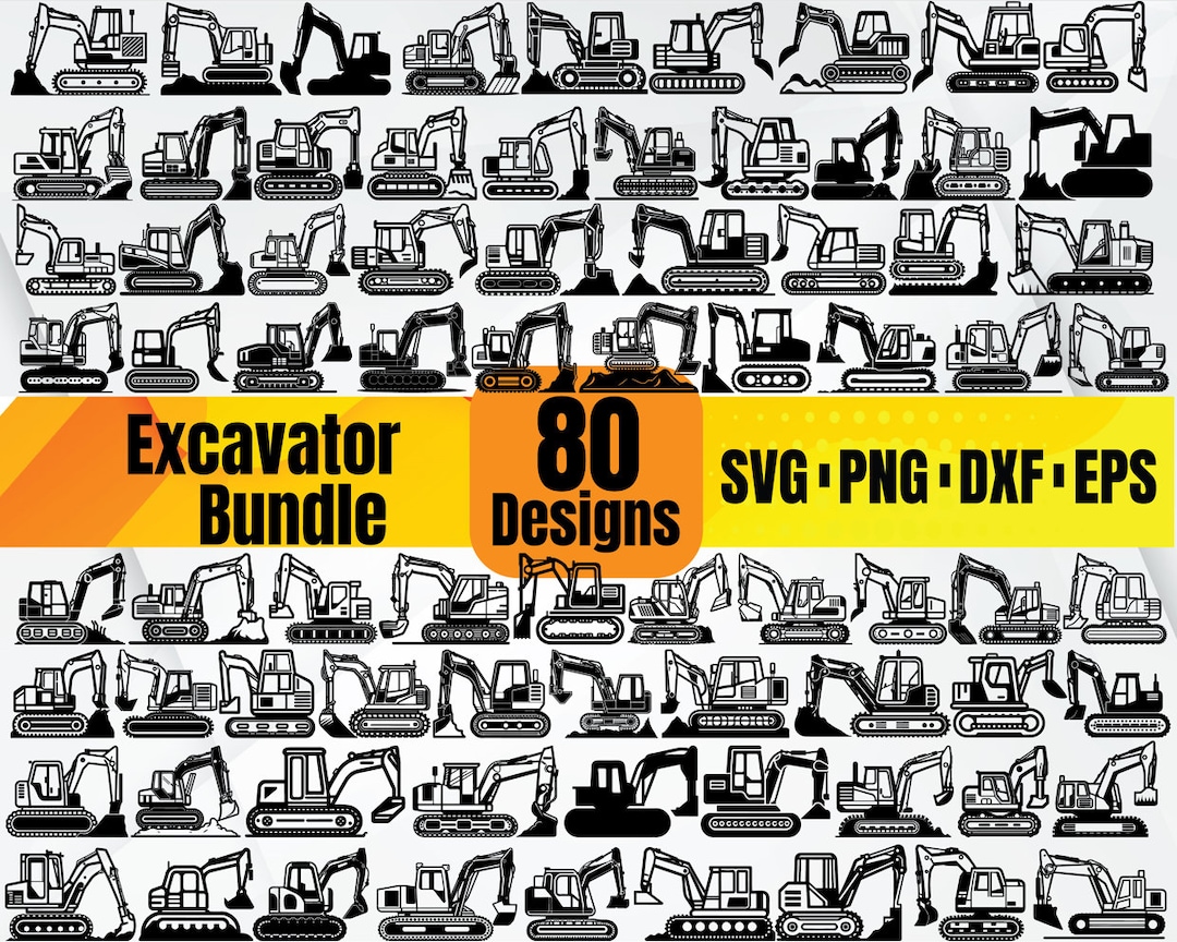 High Quality Excavator SVG Bundle, Excavator Dxf, Excavator Png ...