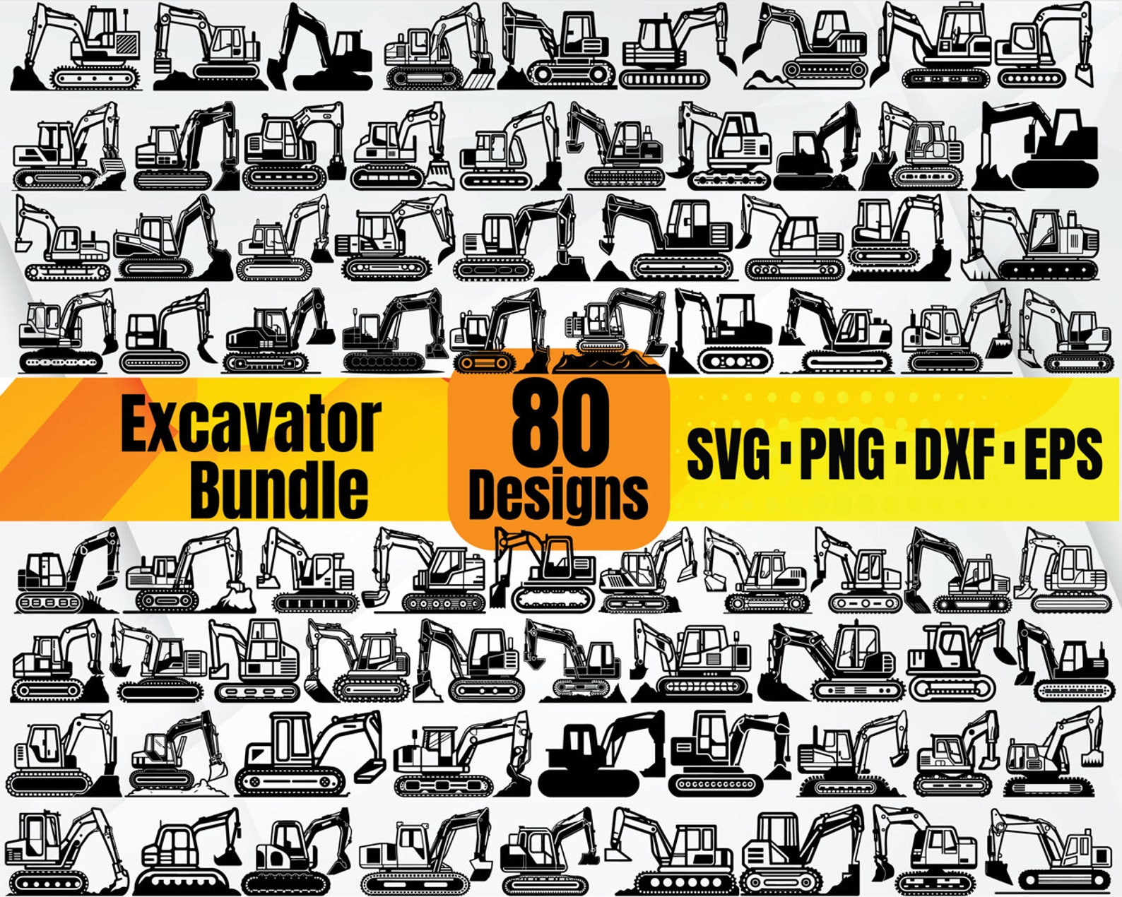 High Quality Excavator SVG Bundle Excavator Dxf Excavator - Etsy