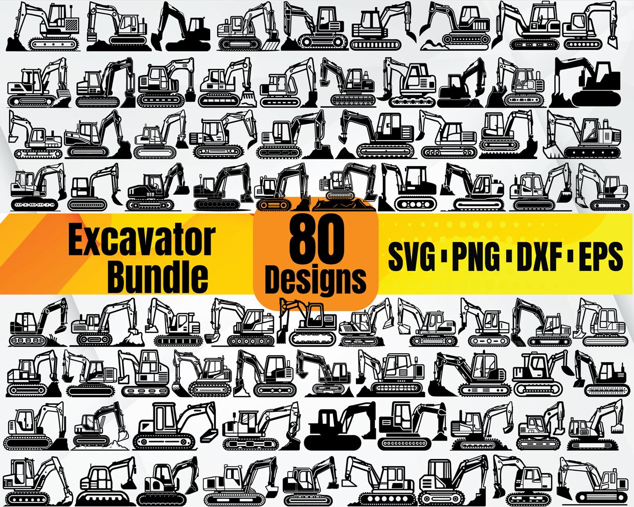 High Quality Excavator SVG Bundle Excavator Dxf Excavator - Etsy