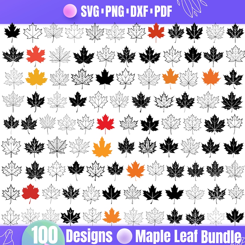 High Quality Maple Leaf SVG Bundle, Maple Leaf Dxf, Maple Leaf Png ...