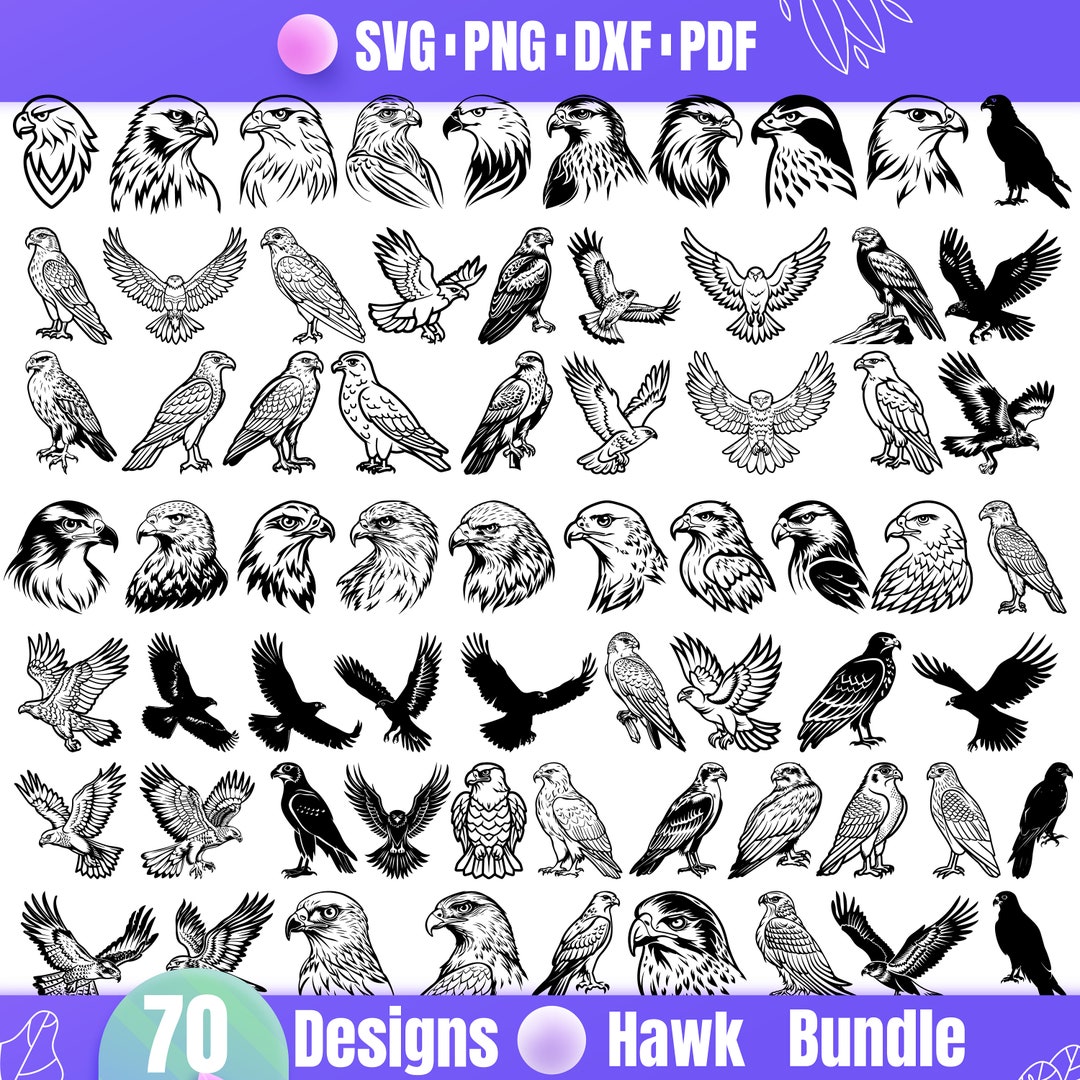 High Quality Hawk SVG Bundle, Hawk Dxf, Hawk Png, Hawk Vector, Hawk ...