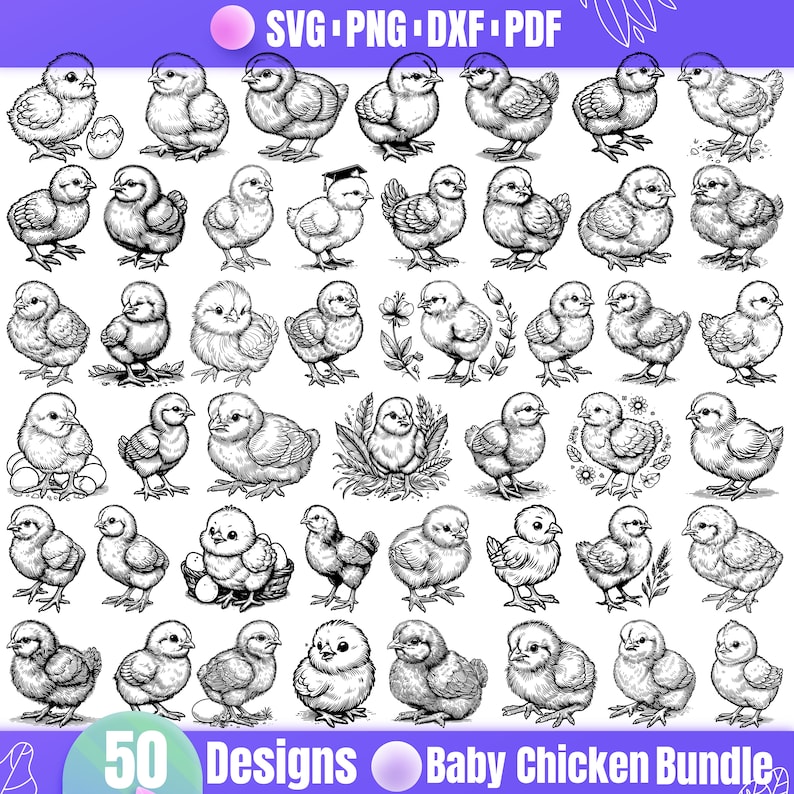 High Quality Baby Chicken SVG Bundle, Baby Chicken Dxf, Baby Chicken ...