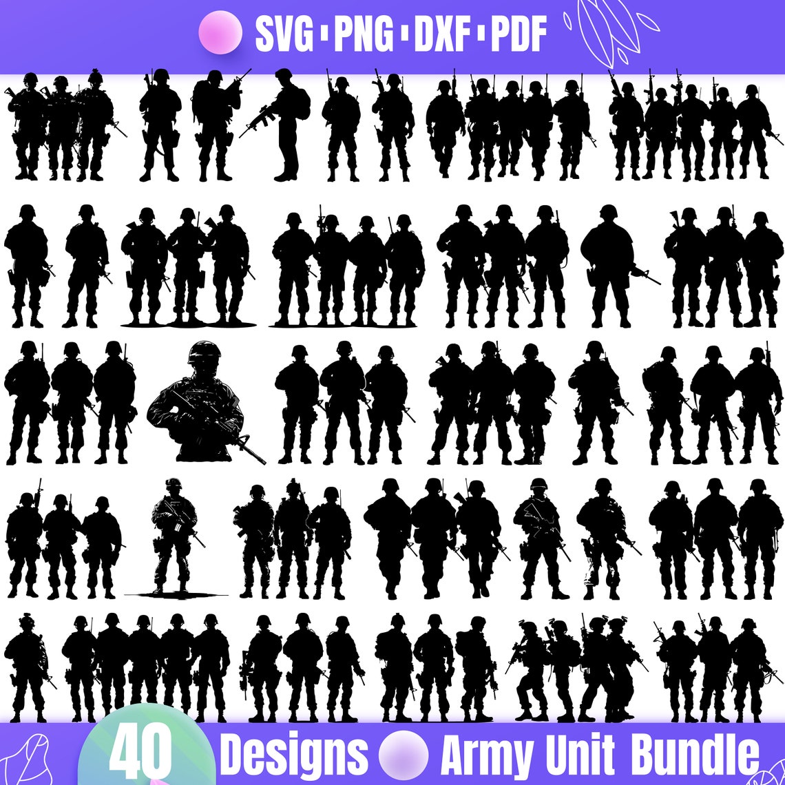 High Quality Army Unit SVG Bundle, Army Unit Dxf, Army Unit Png ...