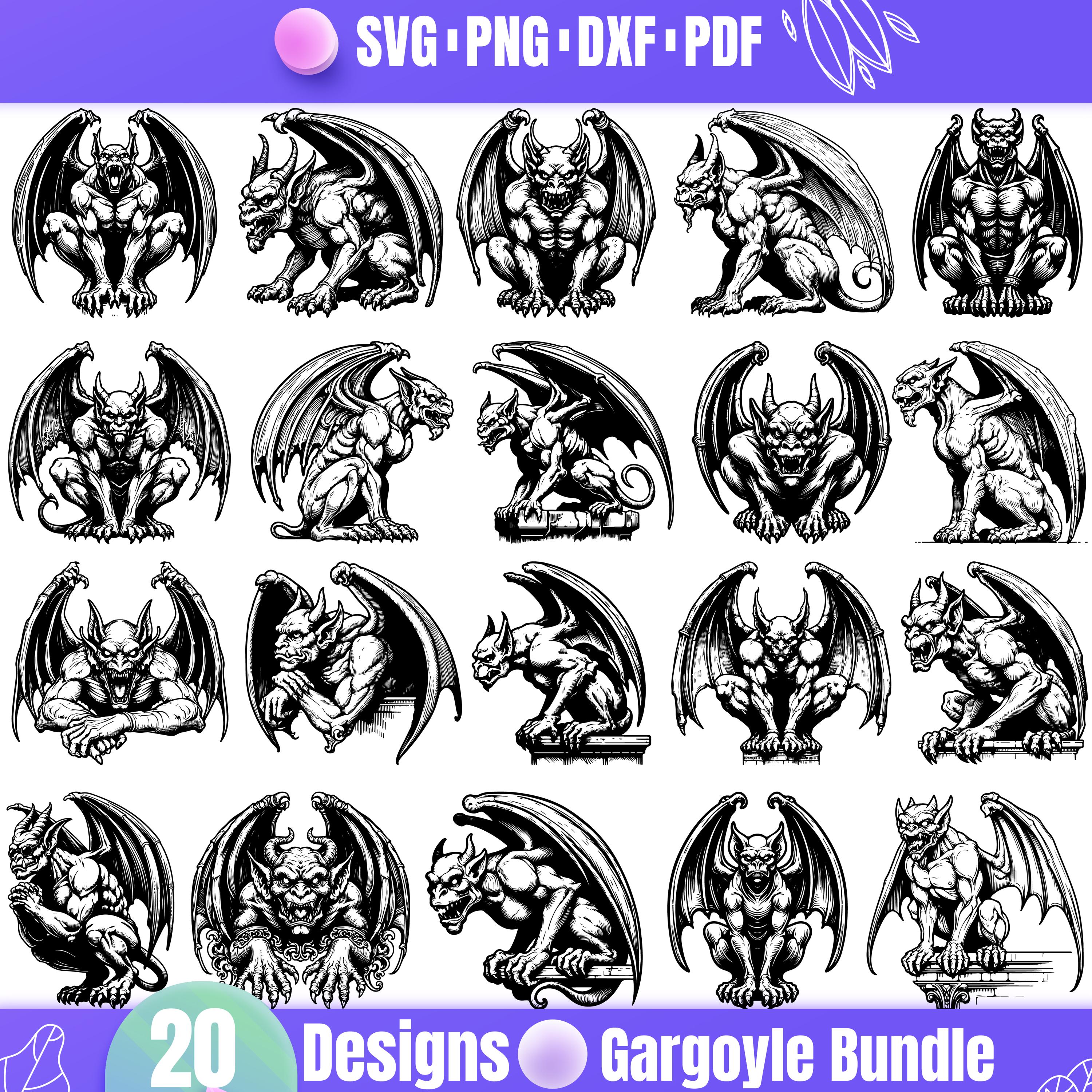 High Quality Gargoyle SVG Bundle, Gargoyle Dxf, Gargoyle Png, Gargoyle ...