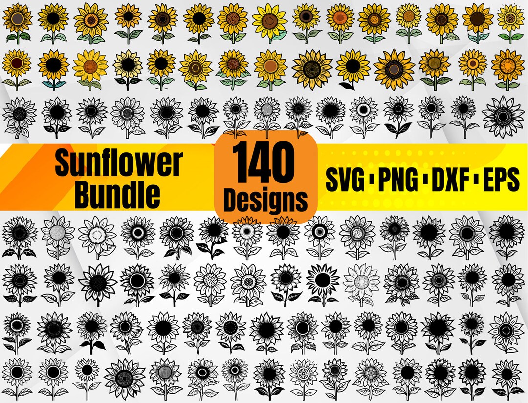 High Quality Sunflower SVG Bundle, Sunflower Monogram, Sunflower Dxf ...