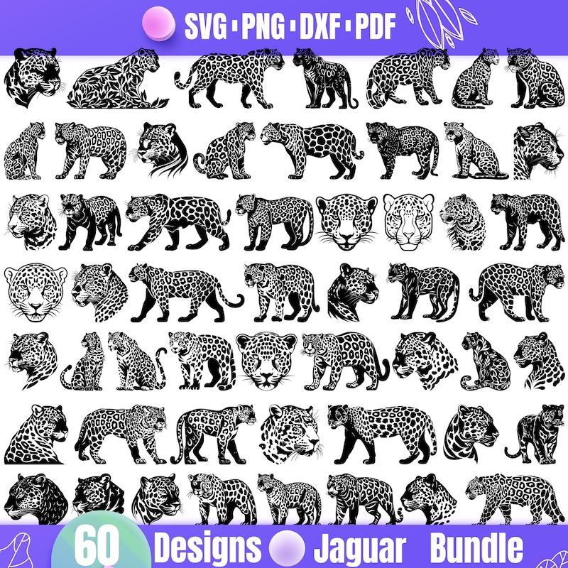 Jaguar Svg - Etsy