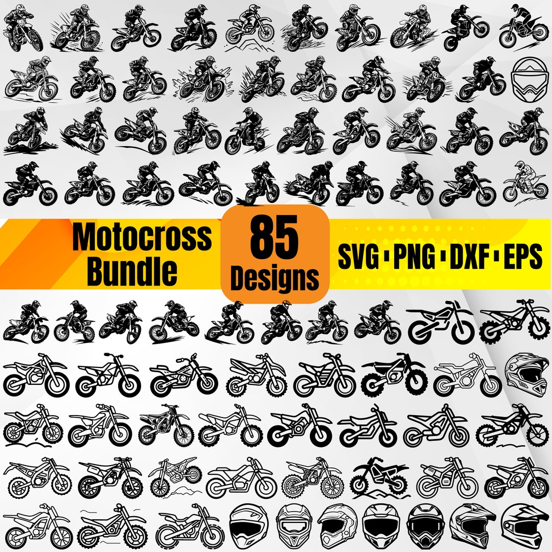 High Quality Motocross SVG Bundle, Dirt Bike Svg, Motocross Rider Svg ...