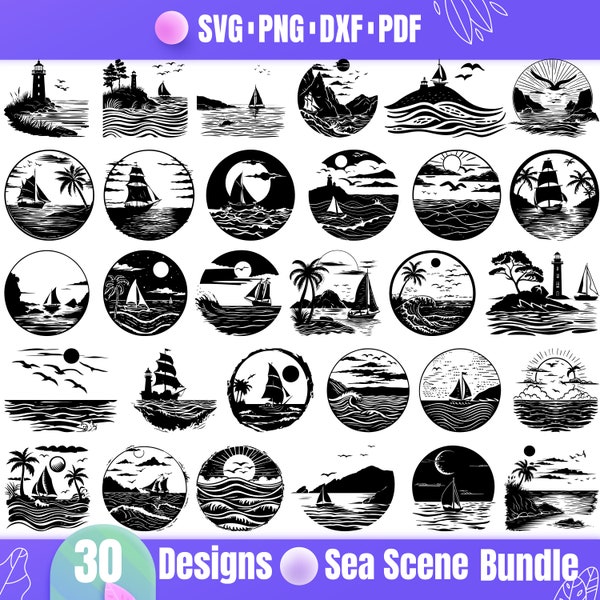Sea Scene Svg - Etsy