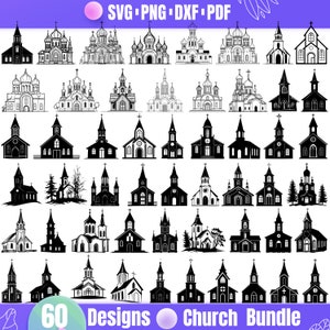 High Quality Church SVG Bundle, Church House Svg, Church Dxf, Church ...