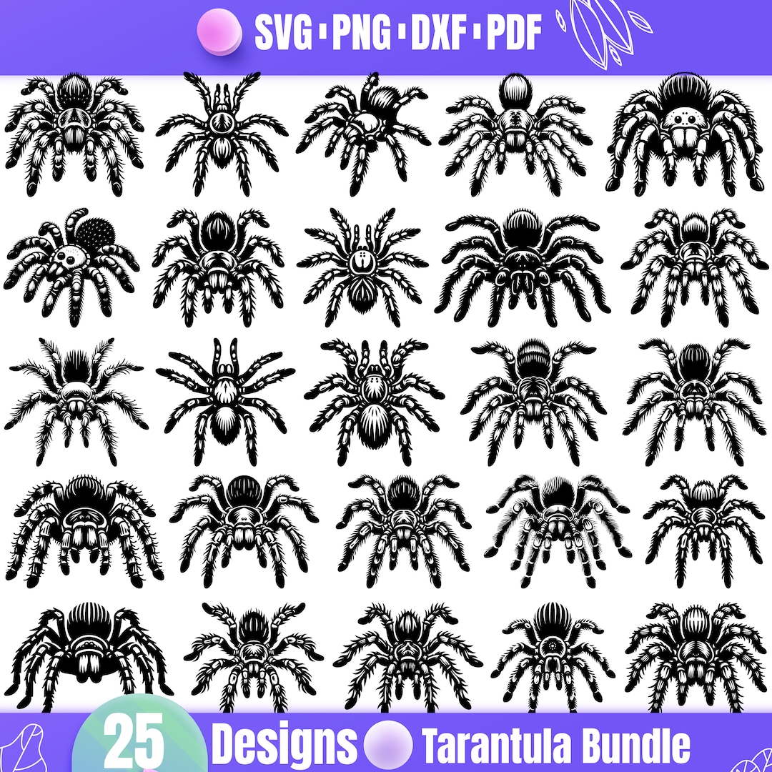 Tarantula SVG - Creepy Spider Clipart for Halloween & Gothic Designs - Etsy