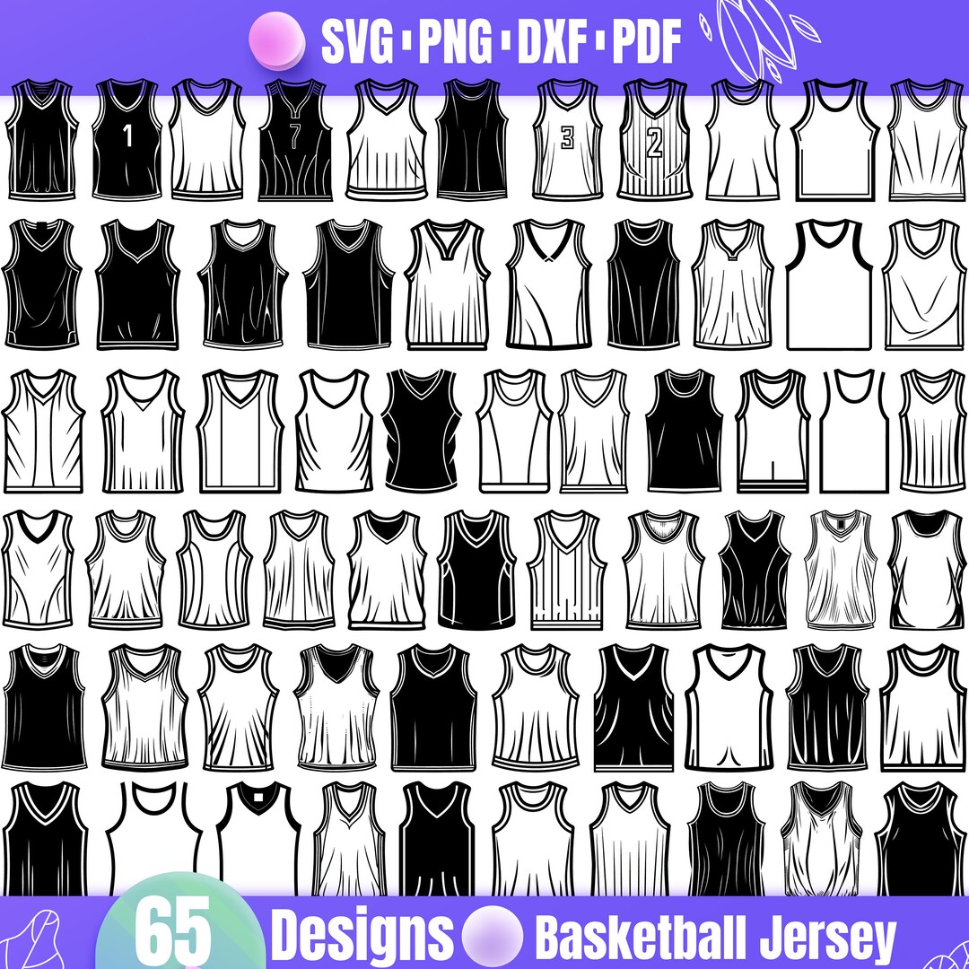 High Quality Basketball Jersey SVG Bundle, Basketball Jersey Dxf ...