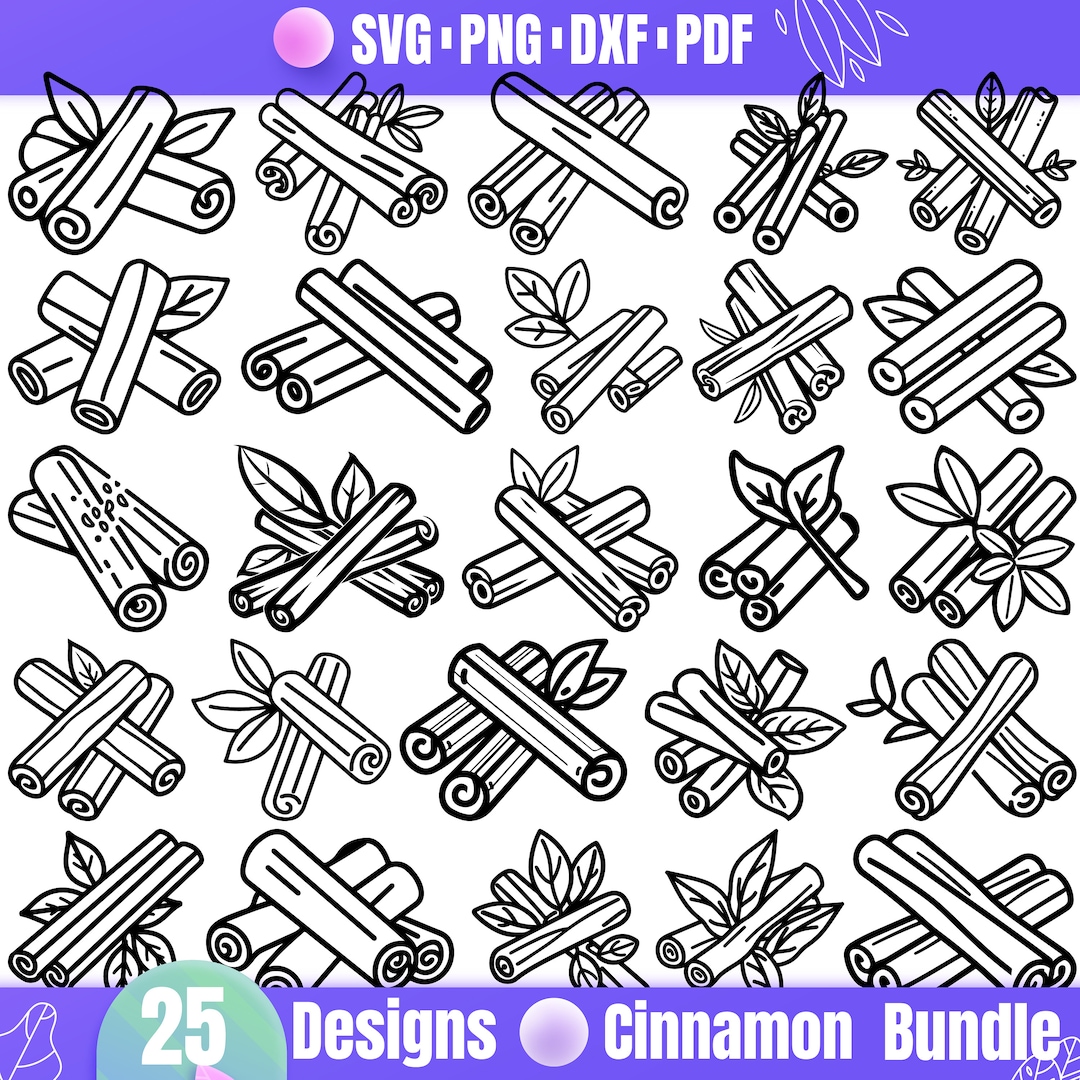 High Quality Cinnamon SVG Bundle, Cinnamon Dxf, Cinnamon Png, Cinnamon ...