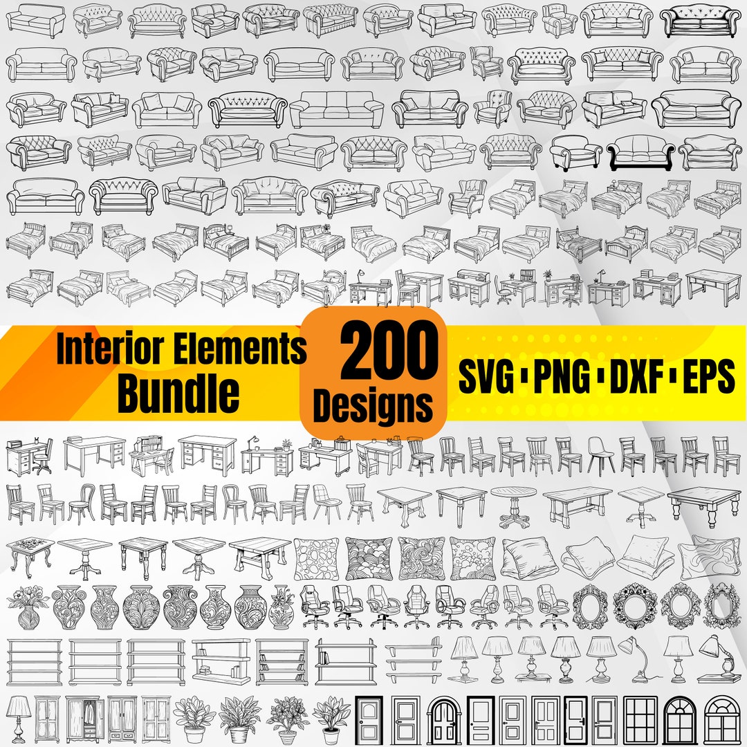 Interior Elements Svg - Perfect Designs for Home Decor and Crafts - Etsy