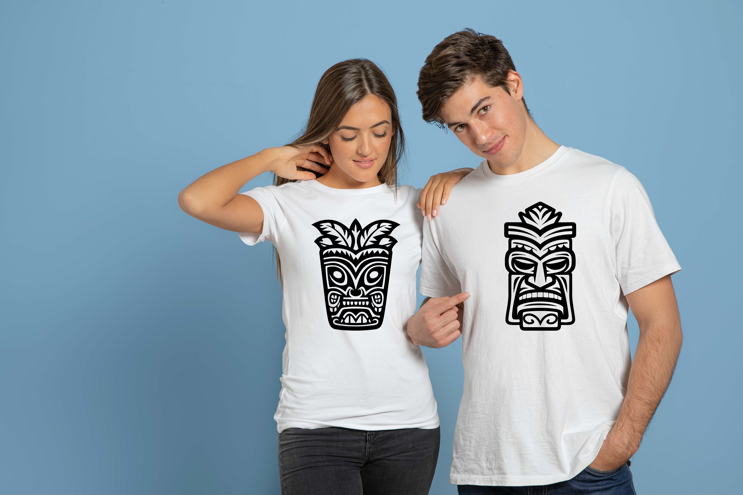 Tiki Mask SVG Bundle - 60 Designs, Tiki Totem SVG for Cricut ...