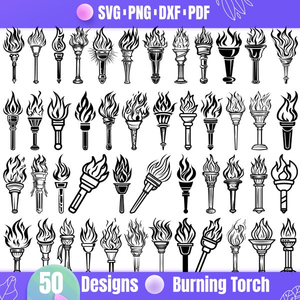 Torch Svg - Etsy