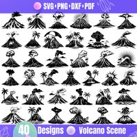 Volcano #2 Svg, Volcano Svg, Volcano Dxf, Volcano Png, Volcano Clipart ...