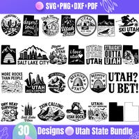 Utah Outline Svg, Png, Eps, Dxf, Jpg Files, Clip Art, Vector, Cricut ...