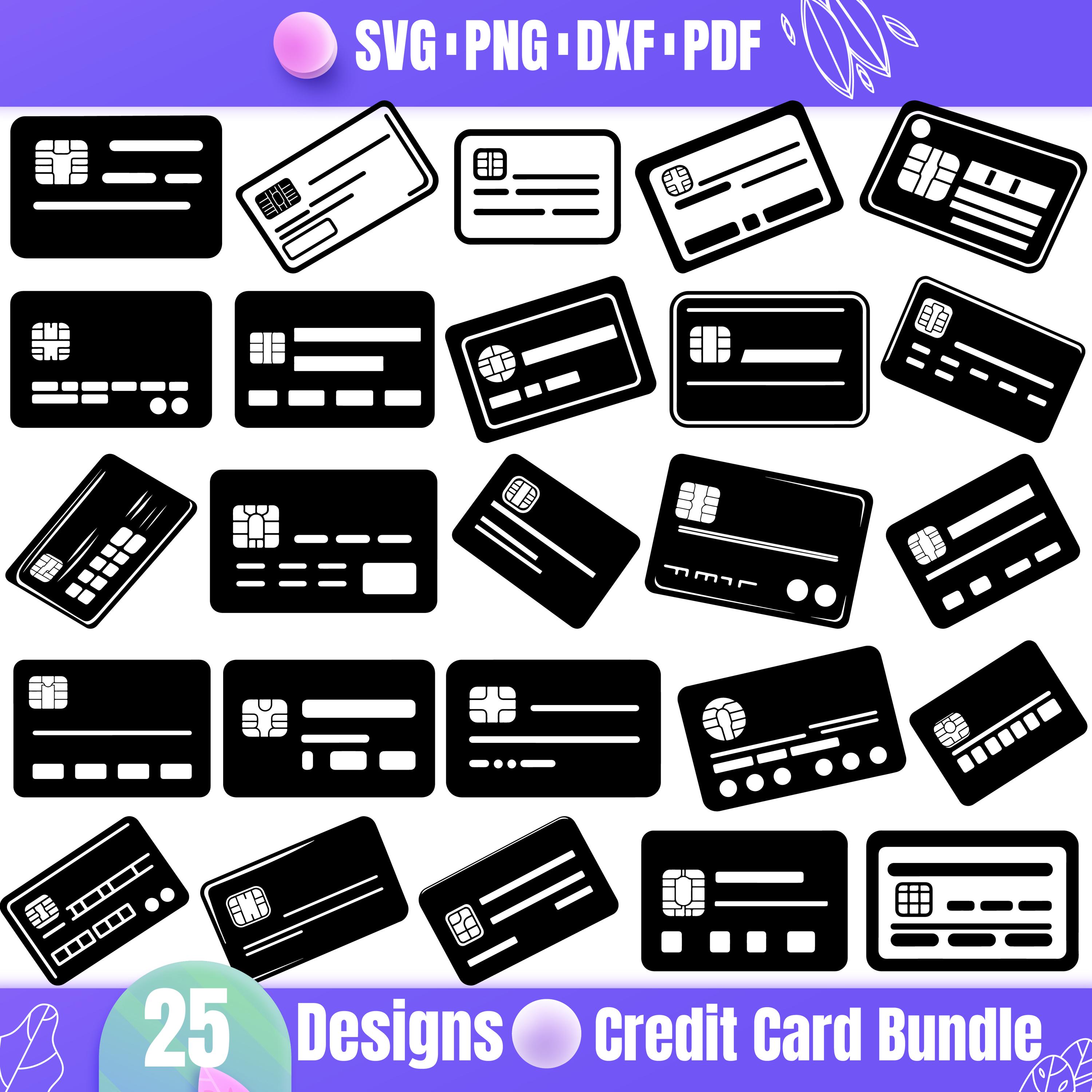 Credit Card Svg - Modern Design for Crafts and Financial Themes - Etsy