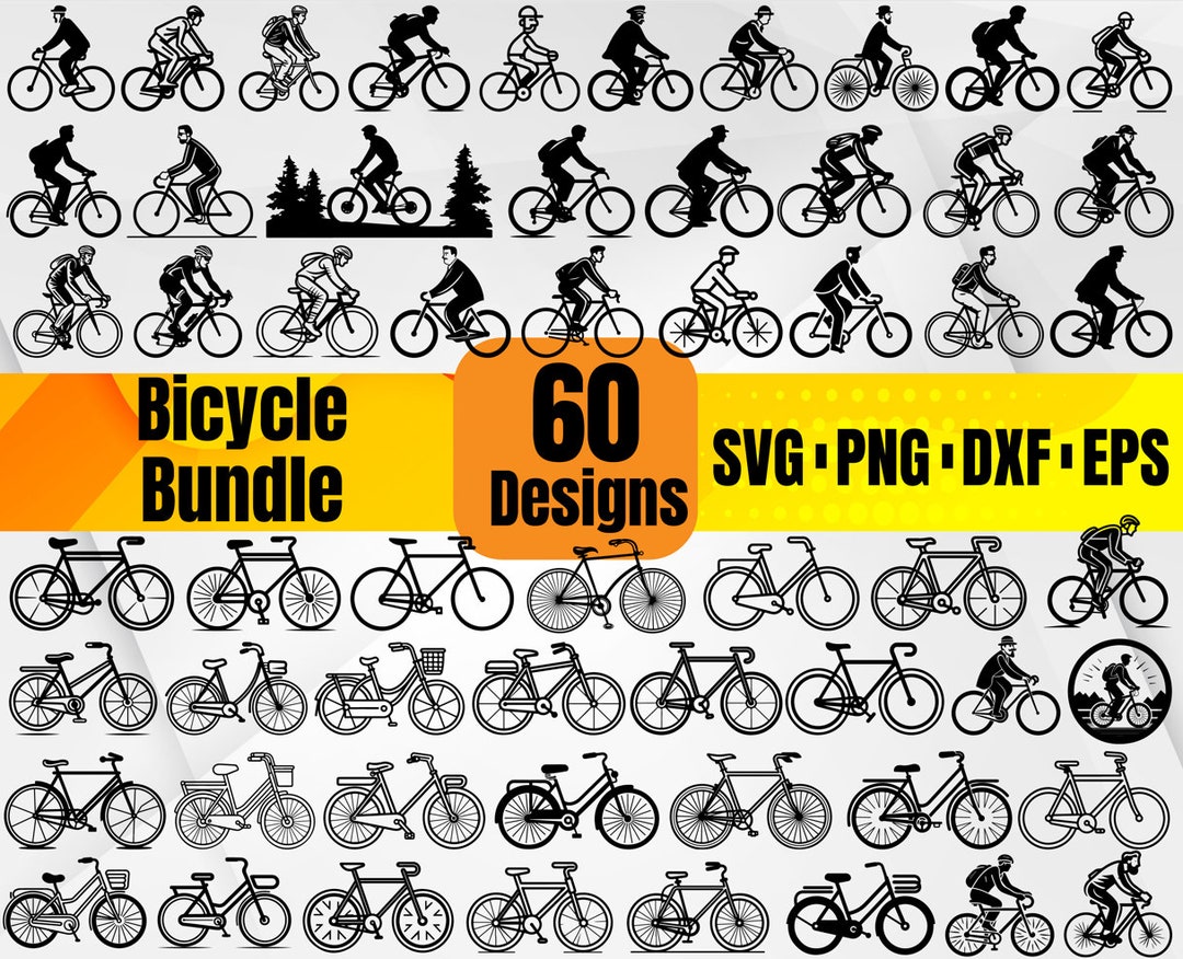 High Quality Bicycle SVG Bundle, Bike Svg, Cycle Svg, Bicycle Monogram ...
