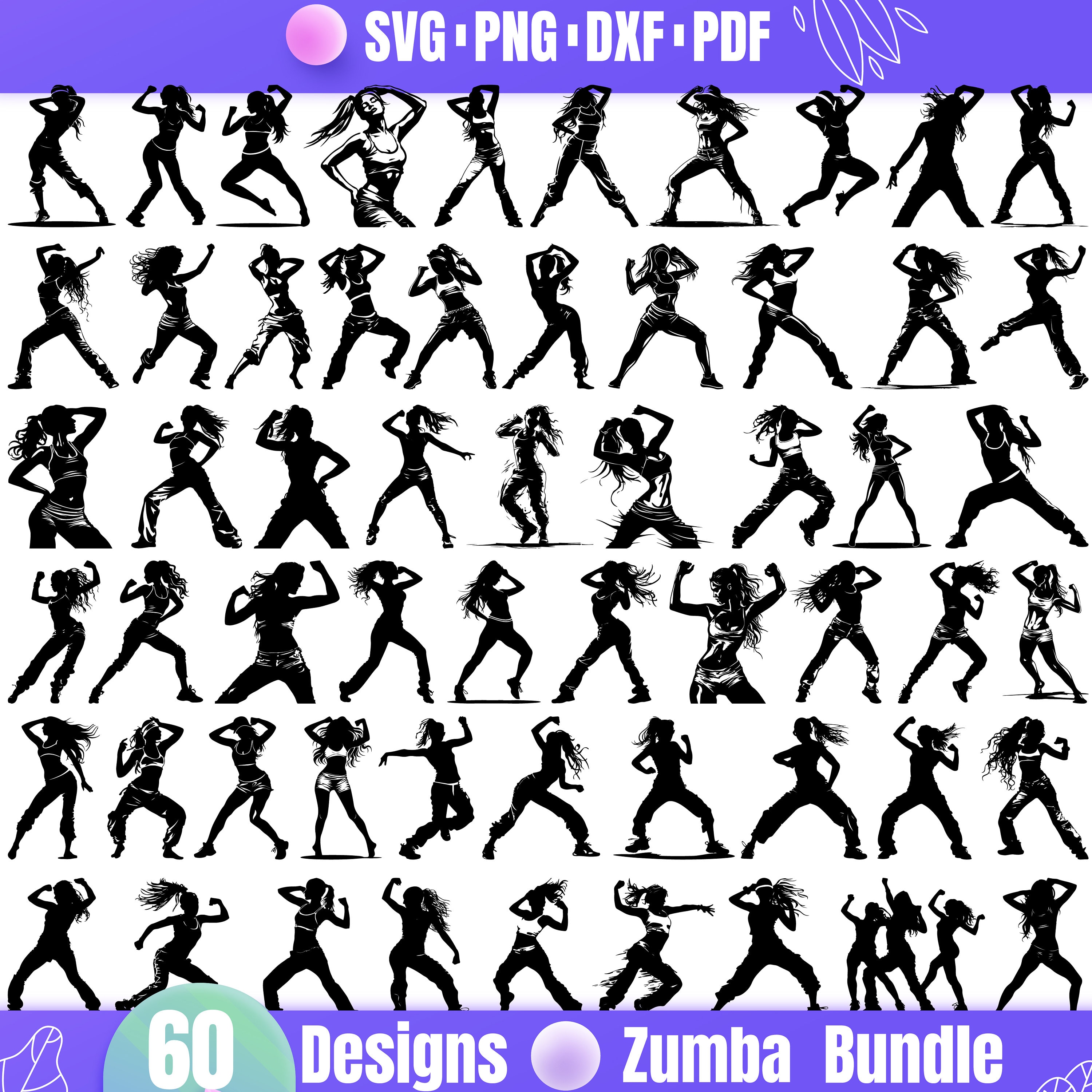High Quality Zumba SVG Bundle, Zumba Dxf, Zumba Png, Zumba Vector ...