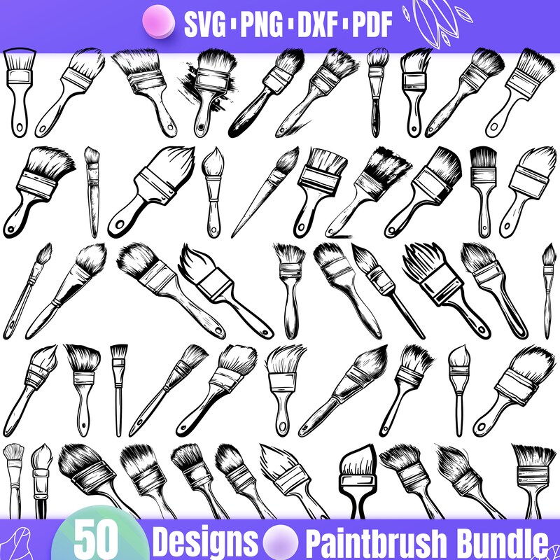 Paint Brush Svg - Etsy