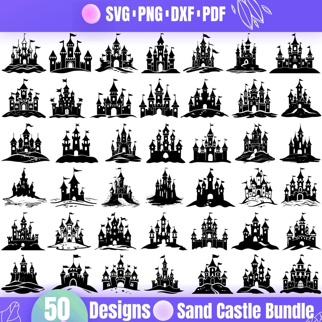 Sand Castle SVG – Beach Sandcastle Clipart, Summer Vacation Design for ...