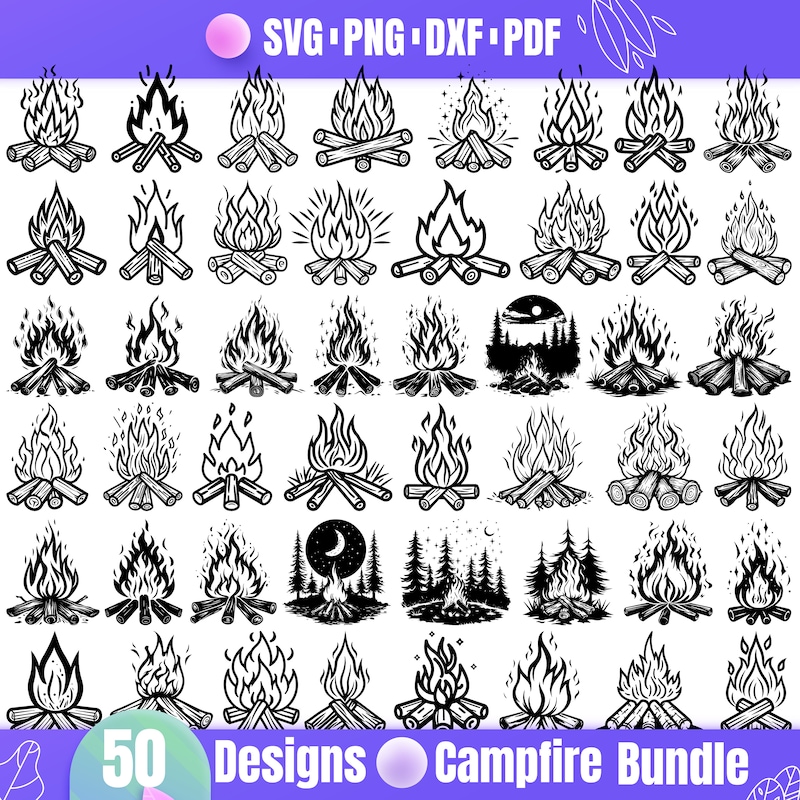 Campfire Fire Icon - Etsy UK