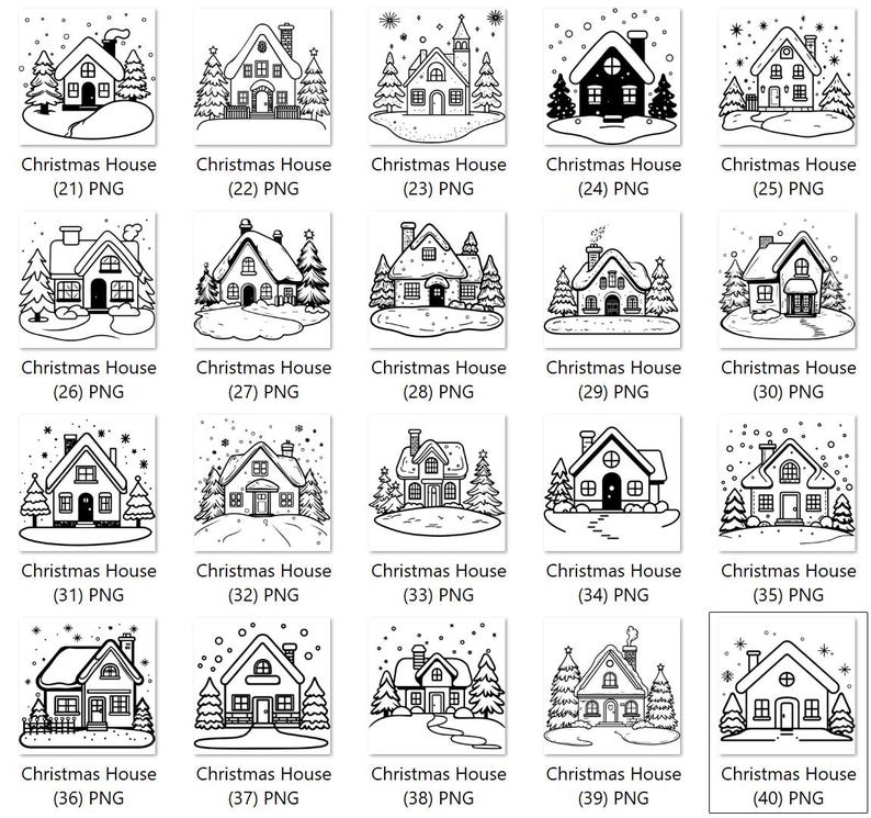 High Quality Christmas House SVG Bundle, Christmas House Dxf, Christmas ...