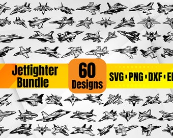 Fighter Jet Svg, Fighter Jet Png, Svg File for Cricut, Silhouette, Cut ...