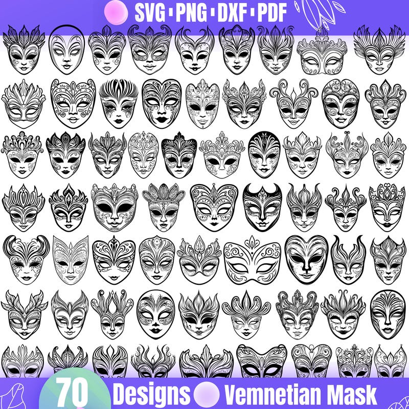 Venetian Mask Template - Etsy UK