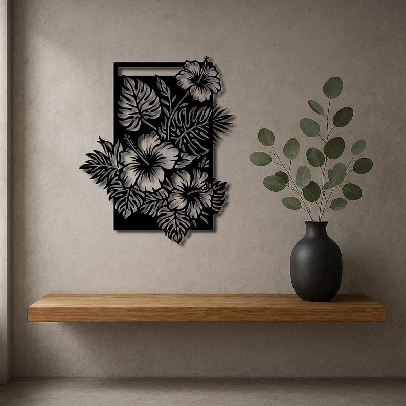 Flower Panel DXF SVG – Decorative Laser Cut Design, Vinyl Cutting Files ...