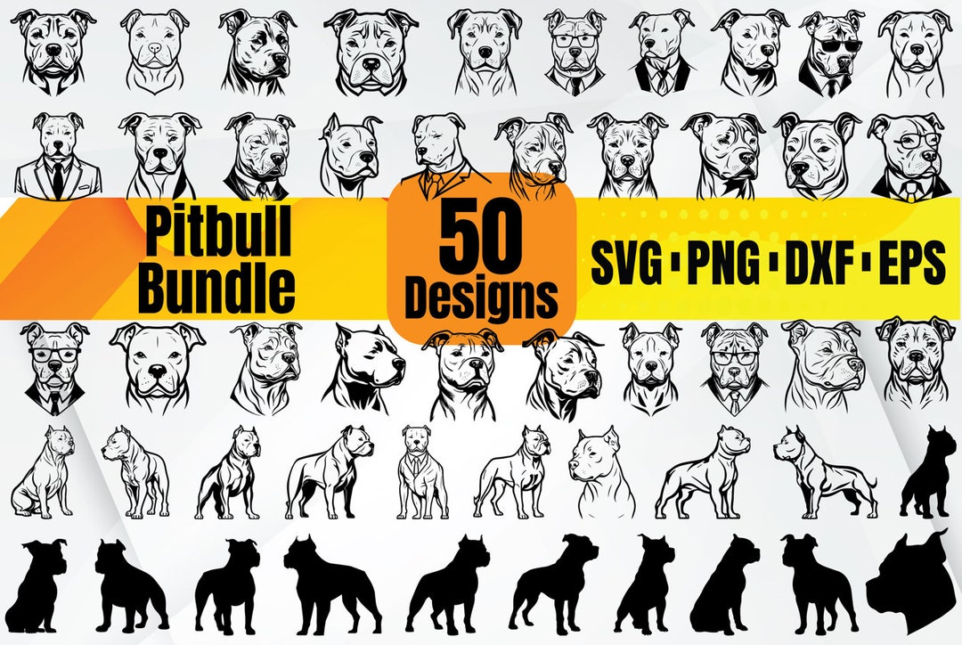 High Quality Pitbull SVG Bundle, American Pitbull Svg,pitbull Face Svg ...