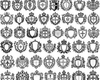Royal Shield SVG Bundle: Vector Clipart Decal (PNG, SVG) - Etsy UK