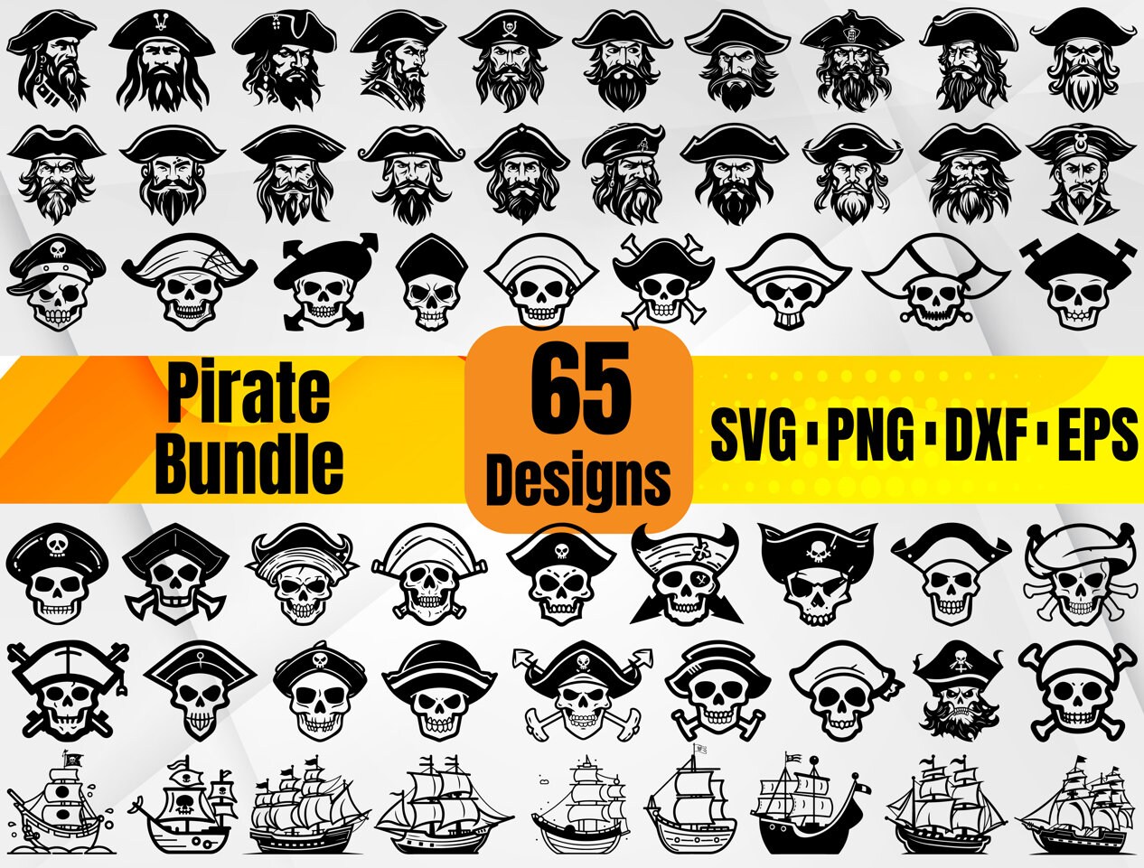 High Quality Pirate SVG Bundle Pirate Monogram Pirate Dxf - Etsy