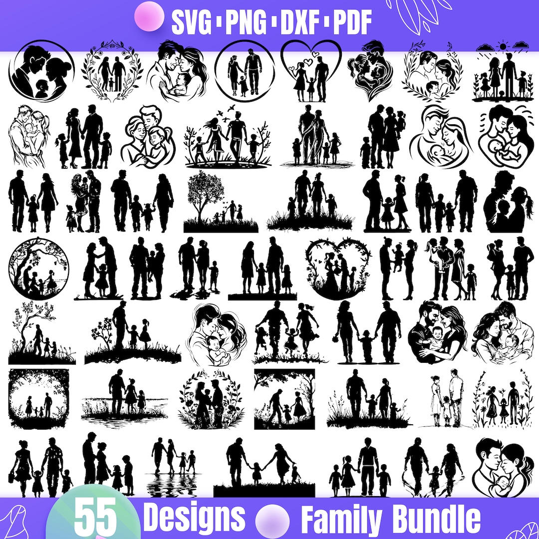 High Quality Family SVG Bundle, Family Dxf, Family Png, Family Vector ...