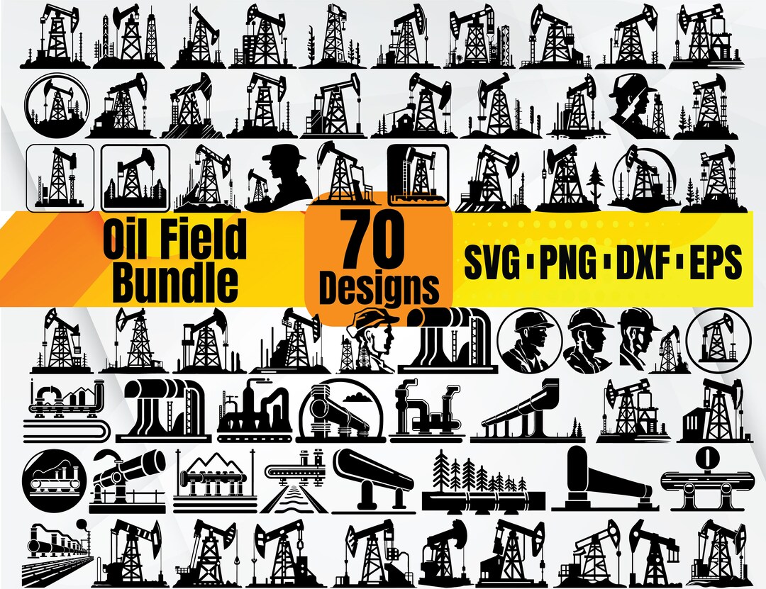 High Quality Oilfield SVG Bundle, Oil Rig Svg, Gas Pump Svg, Oilfield ...