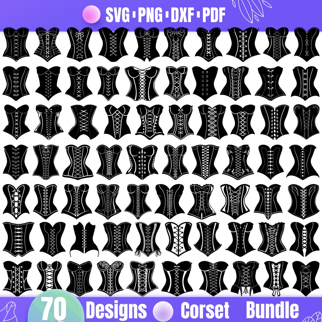 High Quality Corset SVG Bundle, Corset Dxf, Corset Png, Corset Vector ...