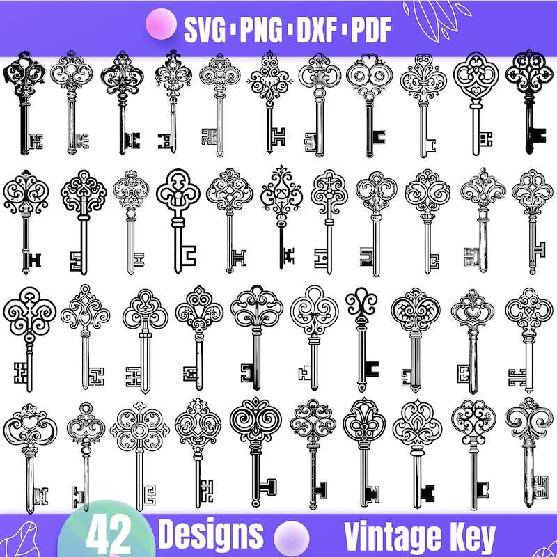 Christmas Key Clipart - Etsy
