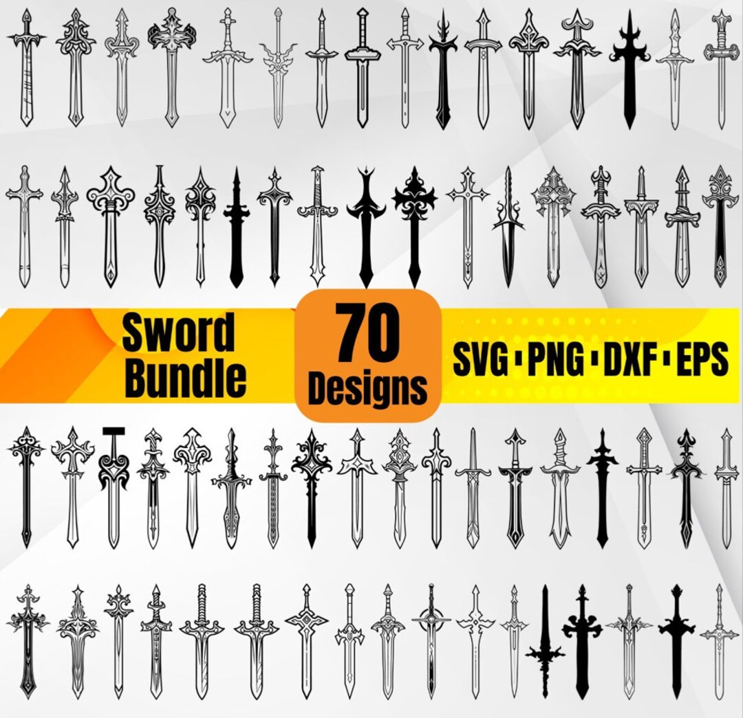 High Quality Sword SVG Bundle, Sword Monogram, Sword Dxf, Sword Png ...