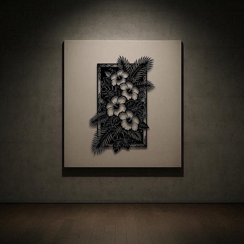 Flower Panel DXF SVG – Decorative Laser Cut Design, Vinyl Cutting Files ...