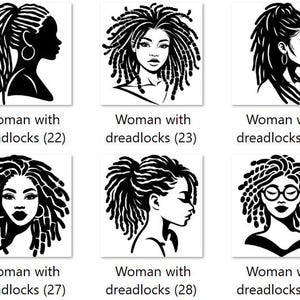 High Quality Dreadlocks SVG Bundle, Dreadlocks Dxf, Dreadlocks Png ...