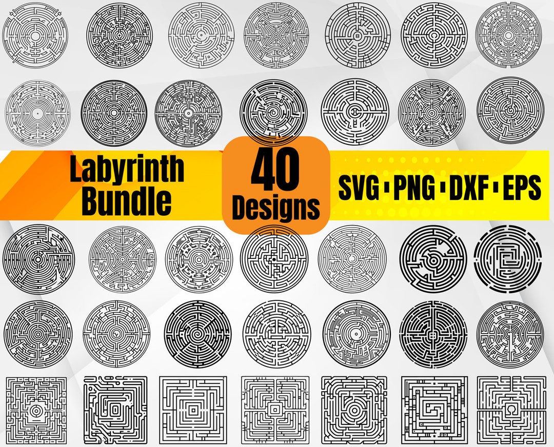 Labyrinth Svg - Perfect for Laser Cutting and DIY Crafts - Etsy