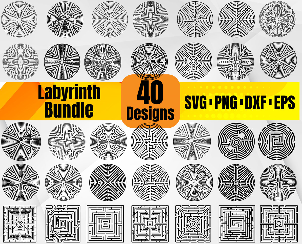 Labyrinth Svg - Perfect for Laser Cutting and DIY Crafts - Etsy