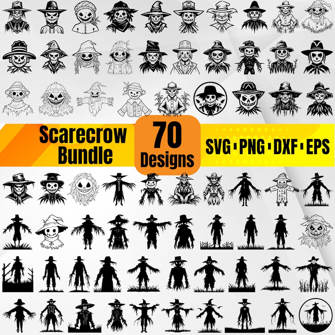 High Quality Scarecrow SVG Bundle Scarecrow Head Scarecrow - Etsy