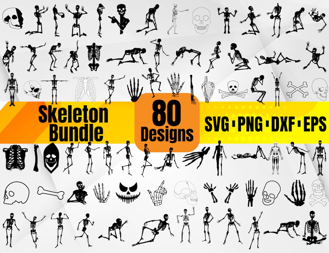 High Quality Skeleton SVG Bundle, Skeleton Monogram, Skeleton Svg ...