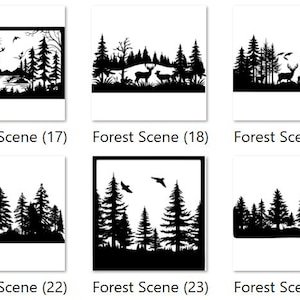High Quality Forest Scene SVG Bundle, Forest Scene Dxf, Forest Scene ...