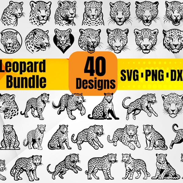 Leopard Svg - Etsy